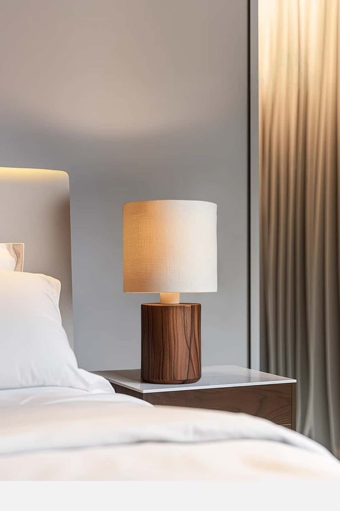 Abstract Wooden Lamp Wood Art Table Lighting Sculptural Wood Table Lamp
