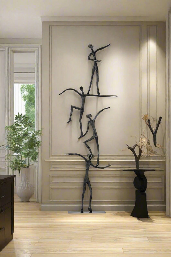 Metal Figure Sculpture Metal People Sculpture Aluminum Statue Metal Man ...