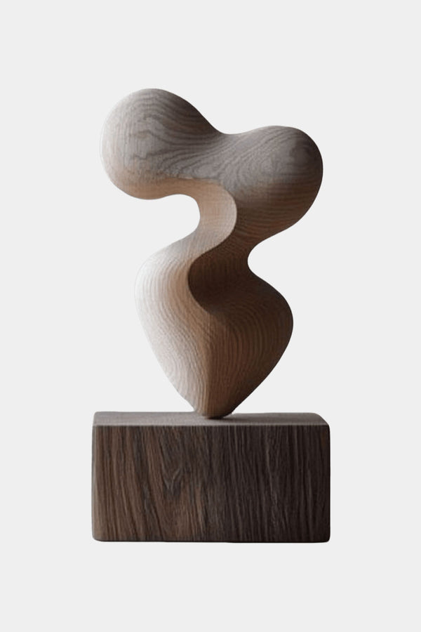 Minimalist Large Abstract Sculpture Geometric Art Wooden Sculpture