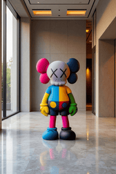 Large KAWS Floor Sculpture Modern KAWS Figure Statue Artistic Decor Art