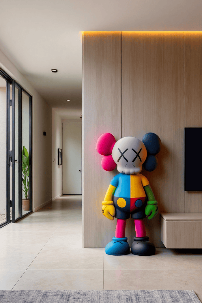 Large KAWS Floor Sculpture Modern KAWS Figure Statue Artistic Decor Art