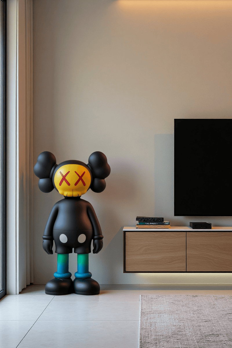Large KAWS Floor Sculpture Modern KAWS Figure Statue Artistic Decor Art