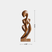 Handcrafted Wooden Abstract Figure Contemporary Human Form Statue ...