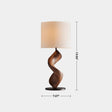 Abstract Wood Sculpture Lamp Handcrafted Wooden Light Modern Wooden Lamp