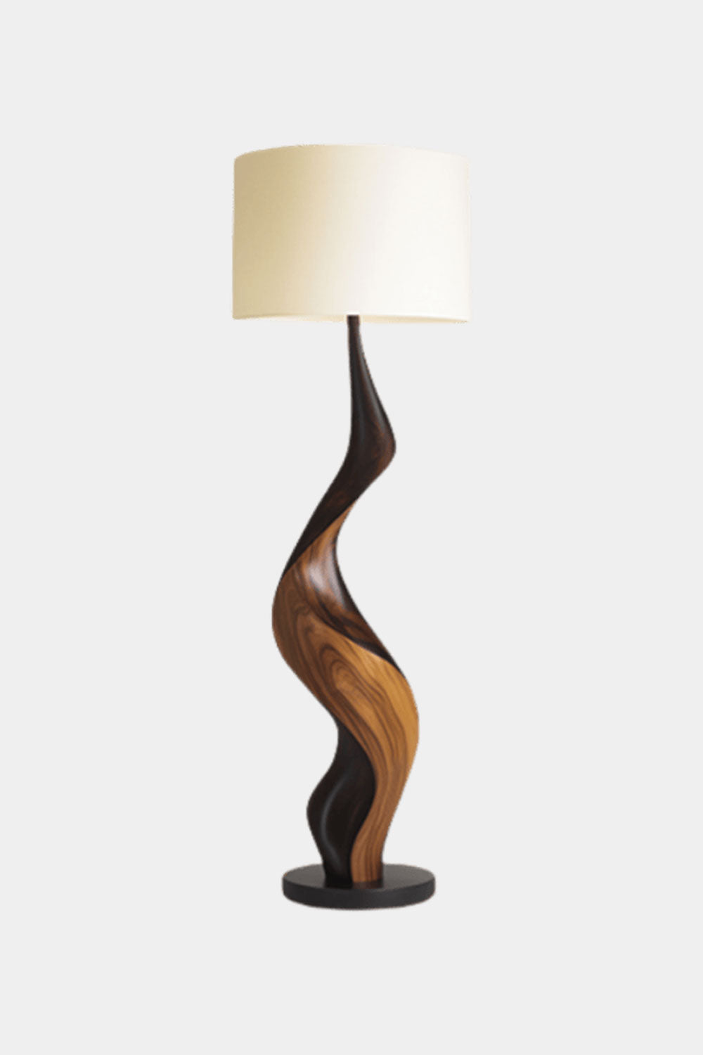Tall Floor Standing Wooden Lamp Custom Handcrafted Wood Floor Lamp Art